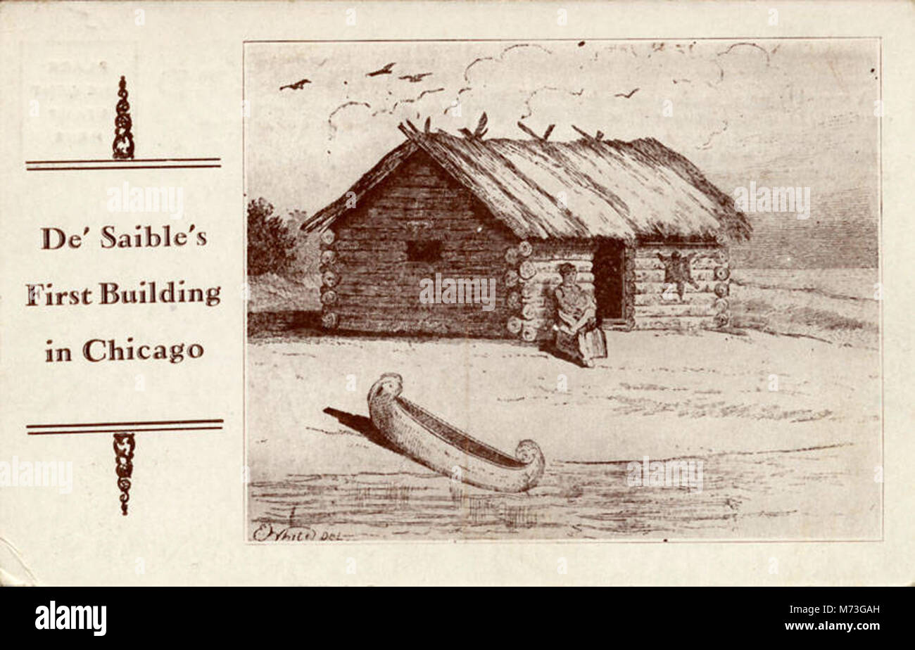 A historical image of the first building by the De Saible family in ...