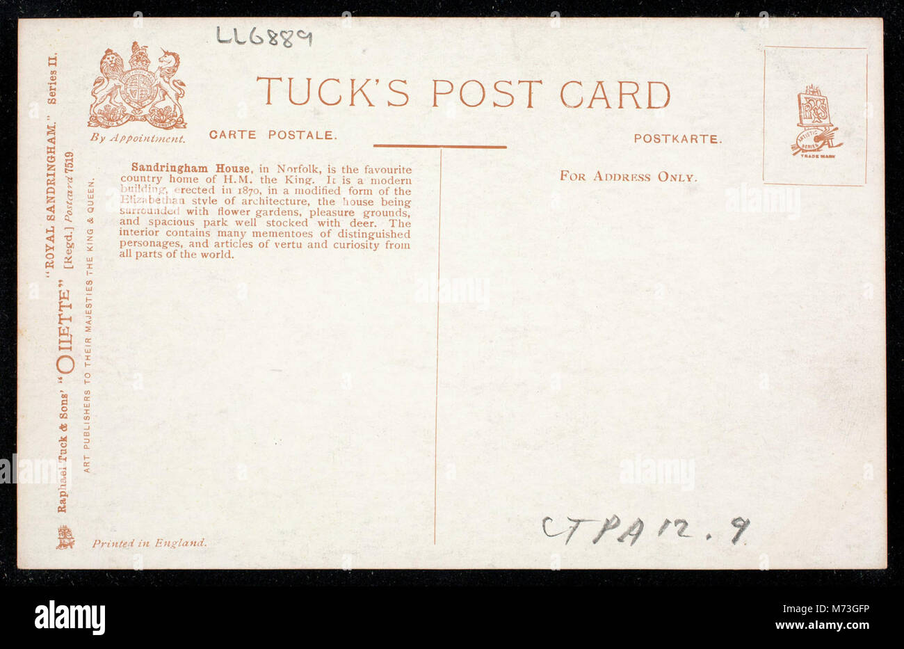 The dining room at Sandringham, a royal residence in the United Kingdom ...