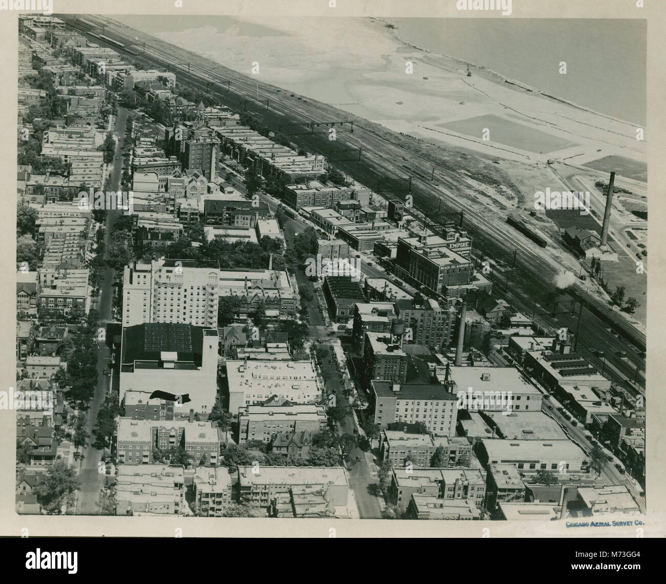 Aerial view around chicago skyline hi-res stock photography and images ...