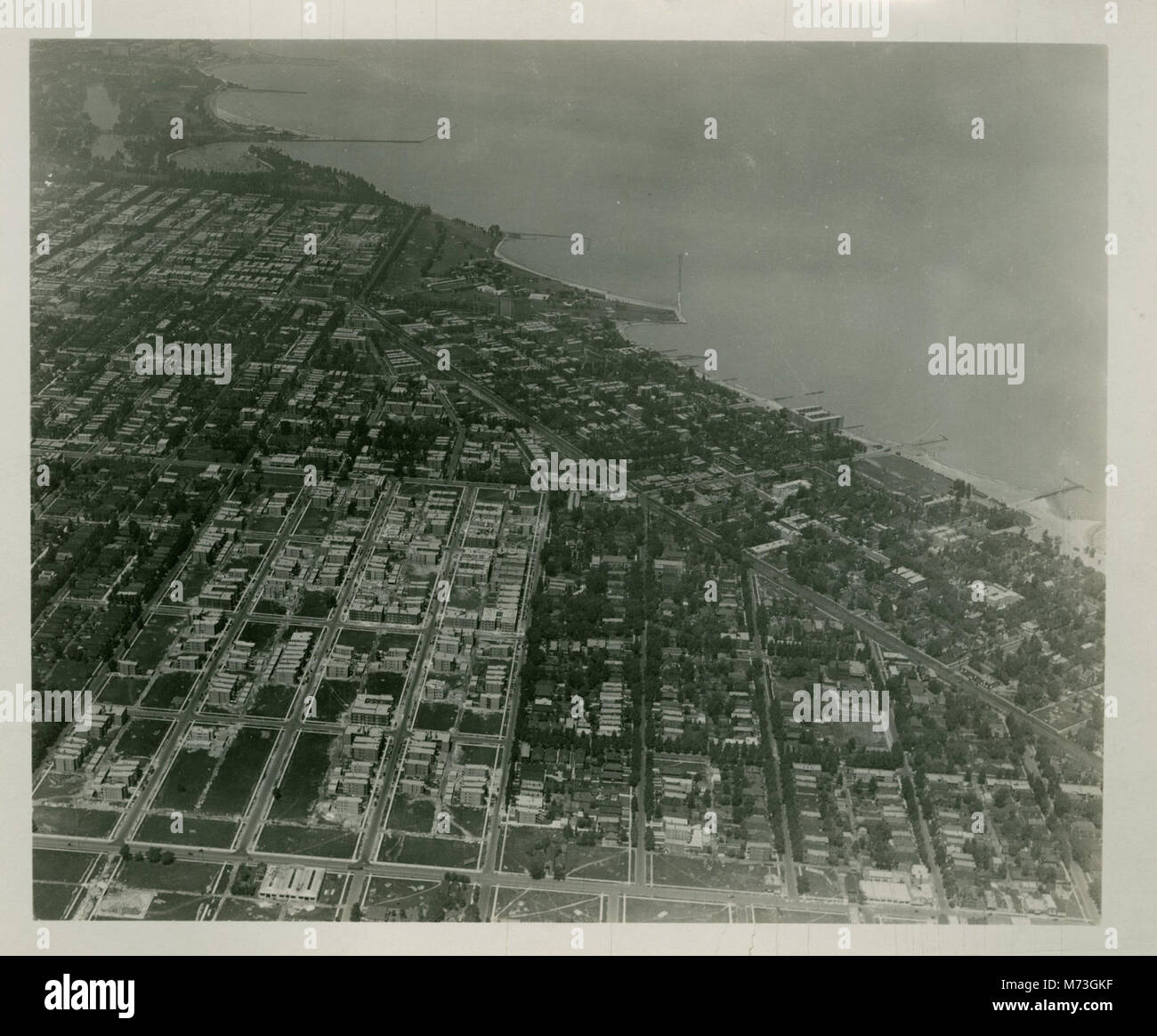 This aerial view of Chicago from 1925 shows the area around 79th and ...