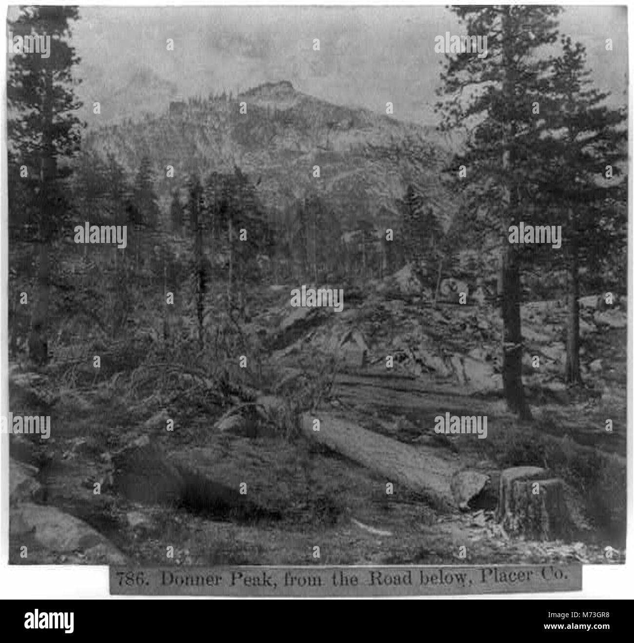 A view of Donner Peak in Placer County, California, captured from the ...