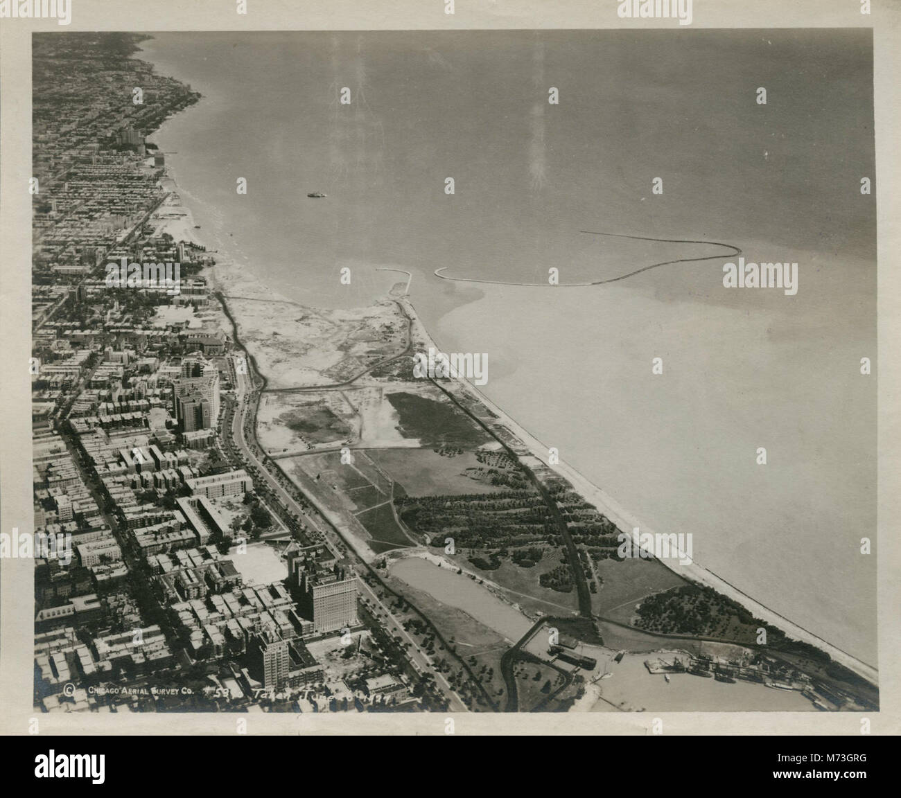 An aerial photograph from around 1925 depicting Chicago's Brompton and ...