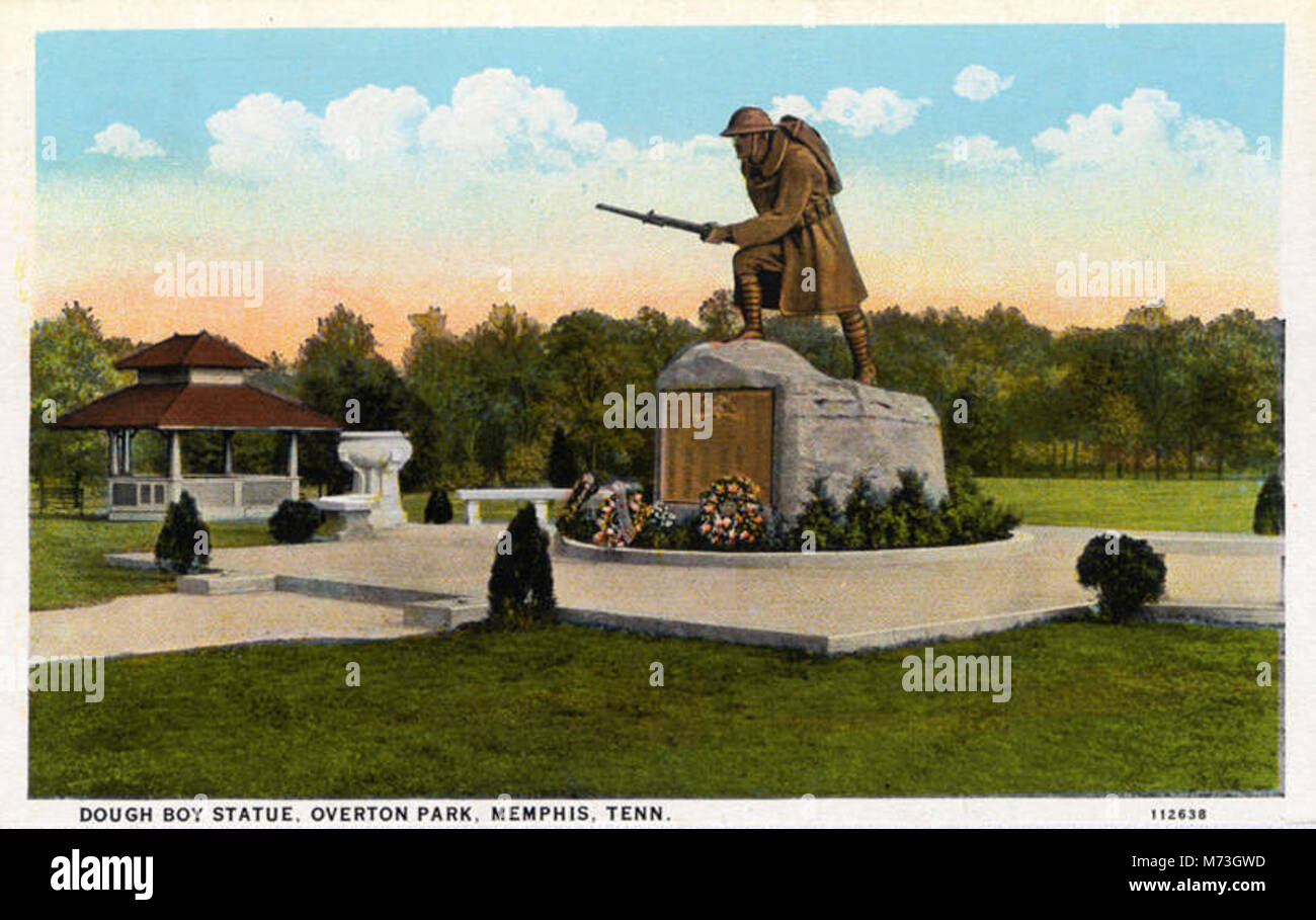 The Dough Boy Statue located in Overton Park, commemorating the American soldiers of World War I ...
