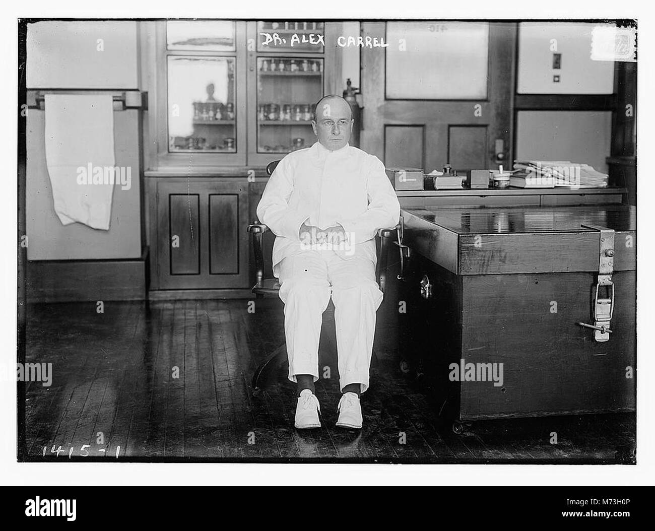 This is a portrait of Dr. Alex Carrel, a French surgeon and biologist ...