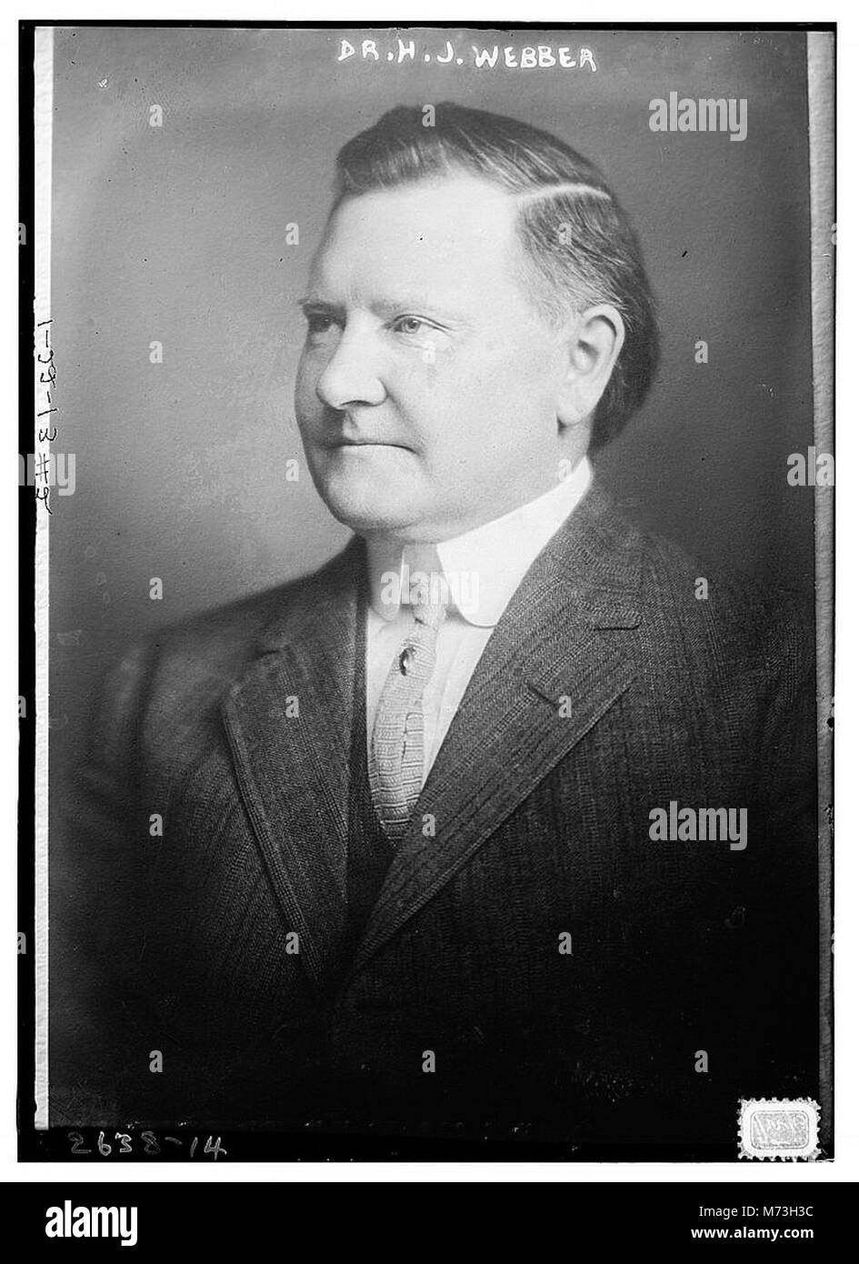 A photograph of Dr. H.J. Webber, a notable medical professional. The ...