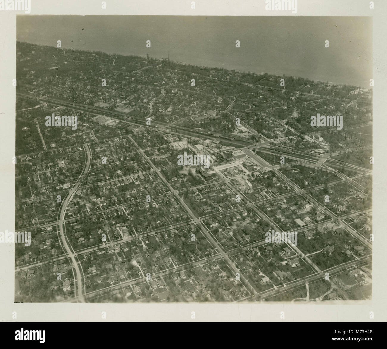Aerial View of Chicago and Winnetka, 1925 (NBY 5306 Stock Photo - Alamy