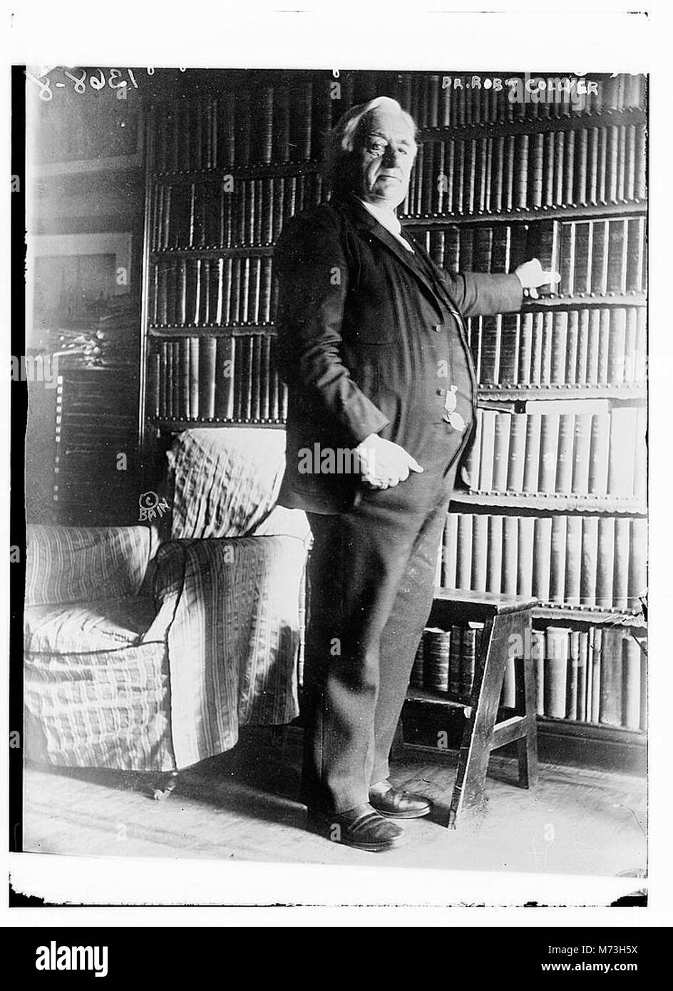 A portrait of Dr. Robert Collyer, a prominent figure known for his ...