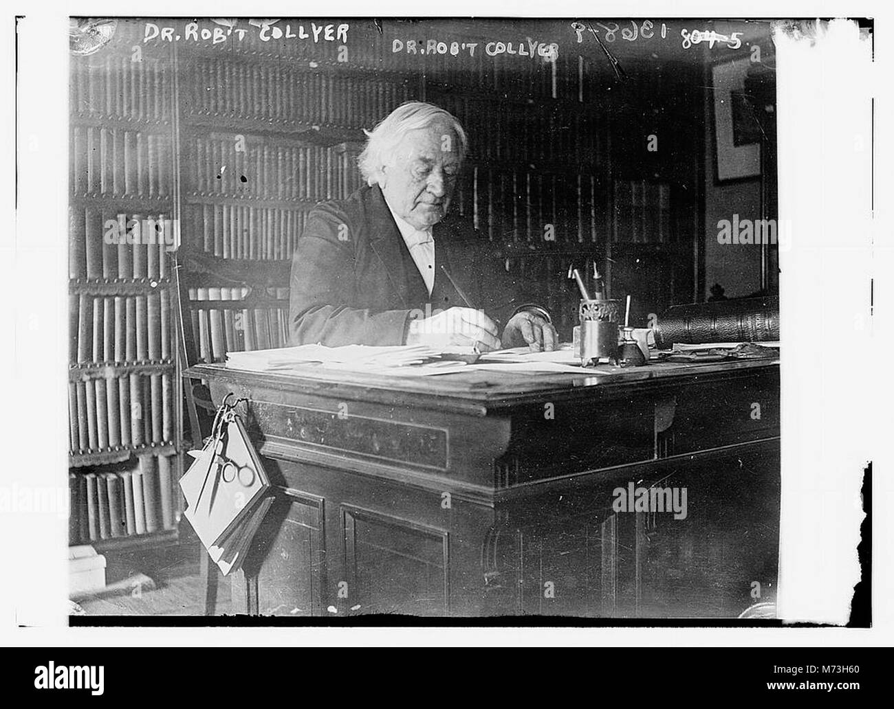 This photograph features Dr. Robert Collyer, a prominent figure known ...