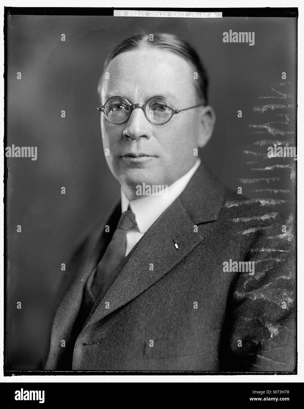 A formal portrait of General James A. Drain, an American military ...