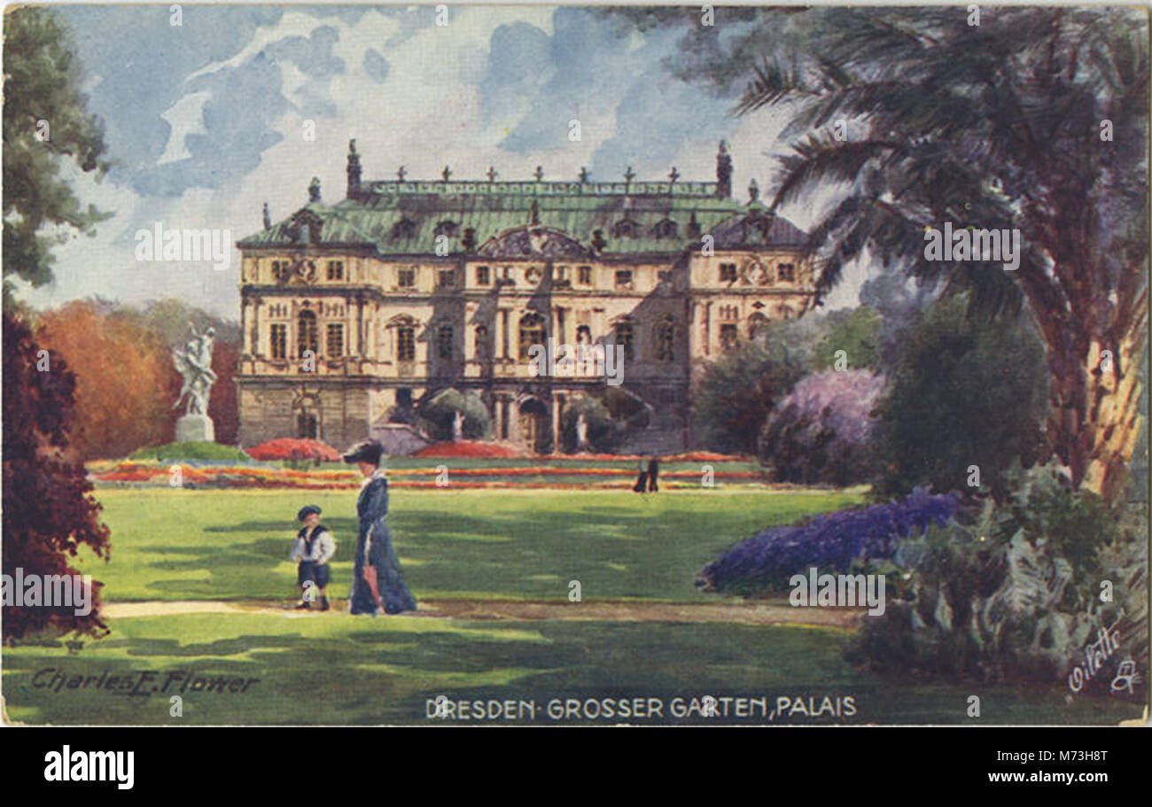 A view of Grosser Garten in Dresden, featuring the Palais, an iconic ...