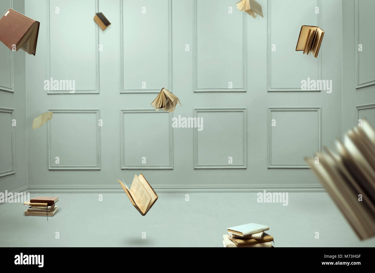 Flying books hi-res stock photography and images - Alamy