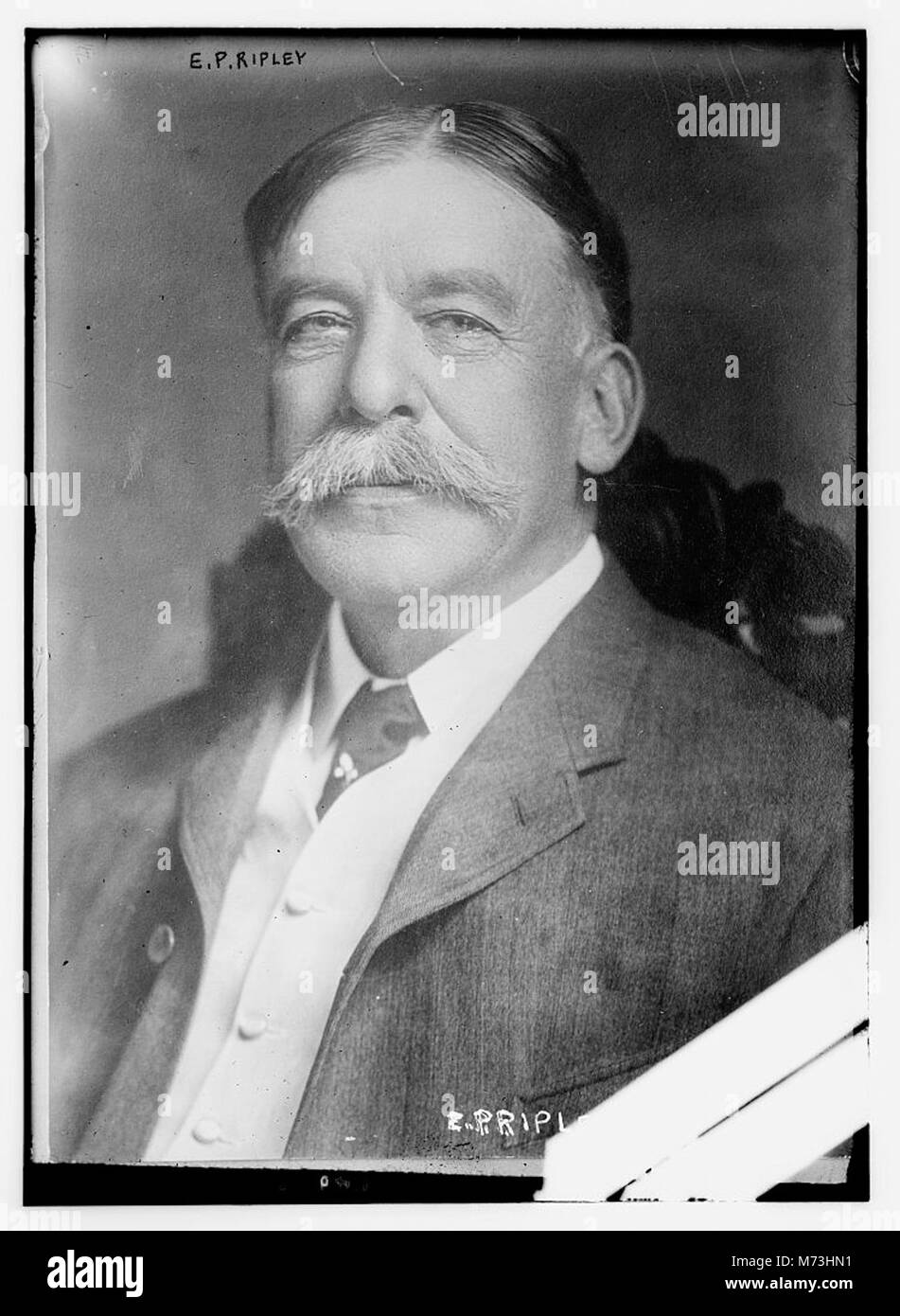 A formal portrait of E.P. Ripley, an influential figure in American ...