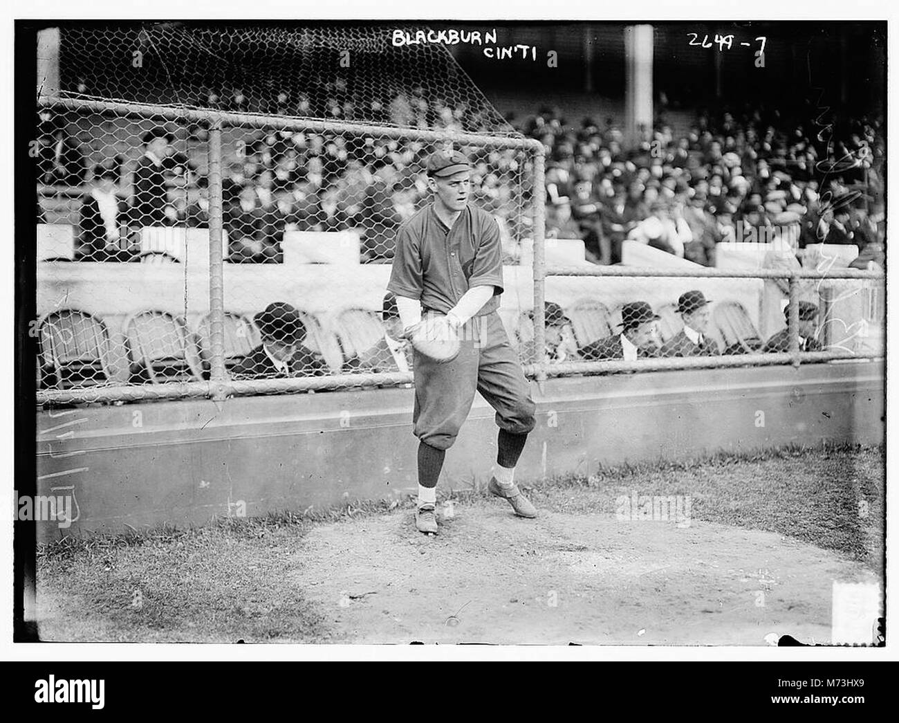 A portrait of Earl Blackburn, a professional baseball player from the ...