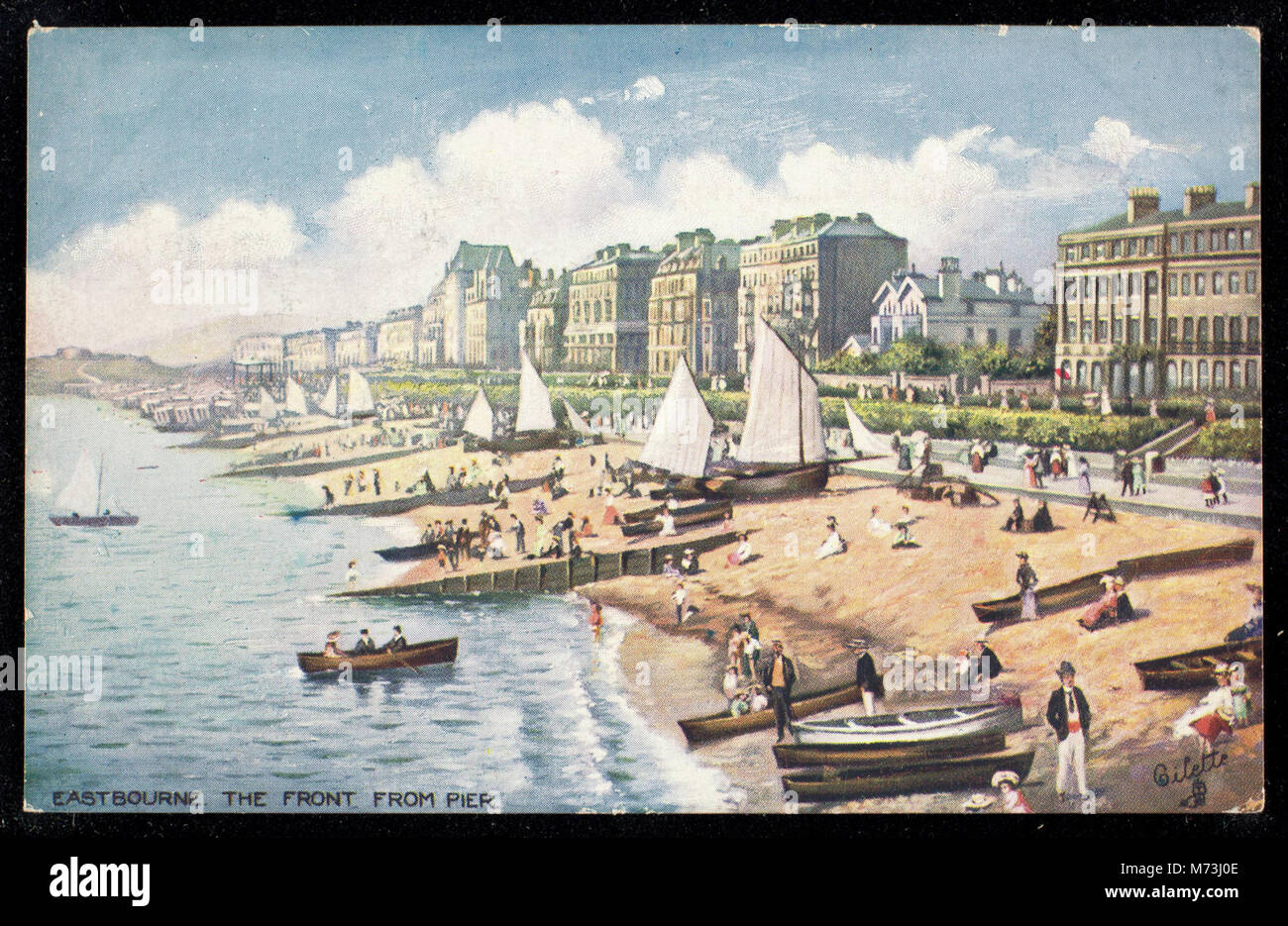 This image captures the view of Eastbourne's seafront from the pier ...