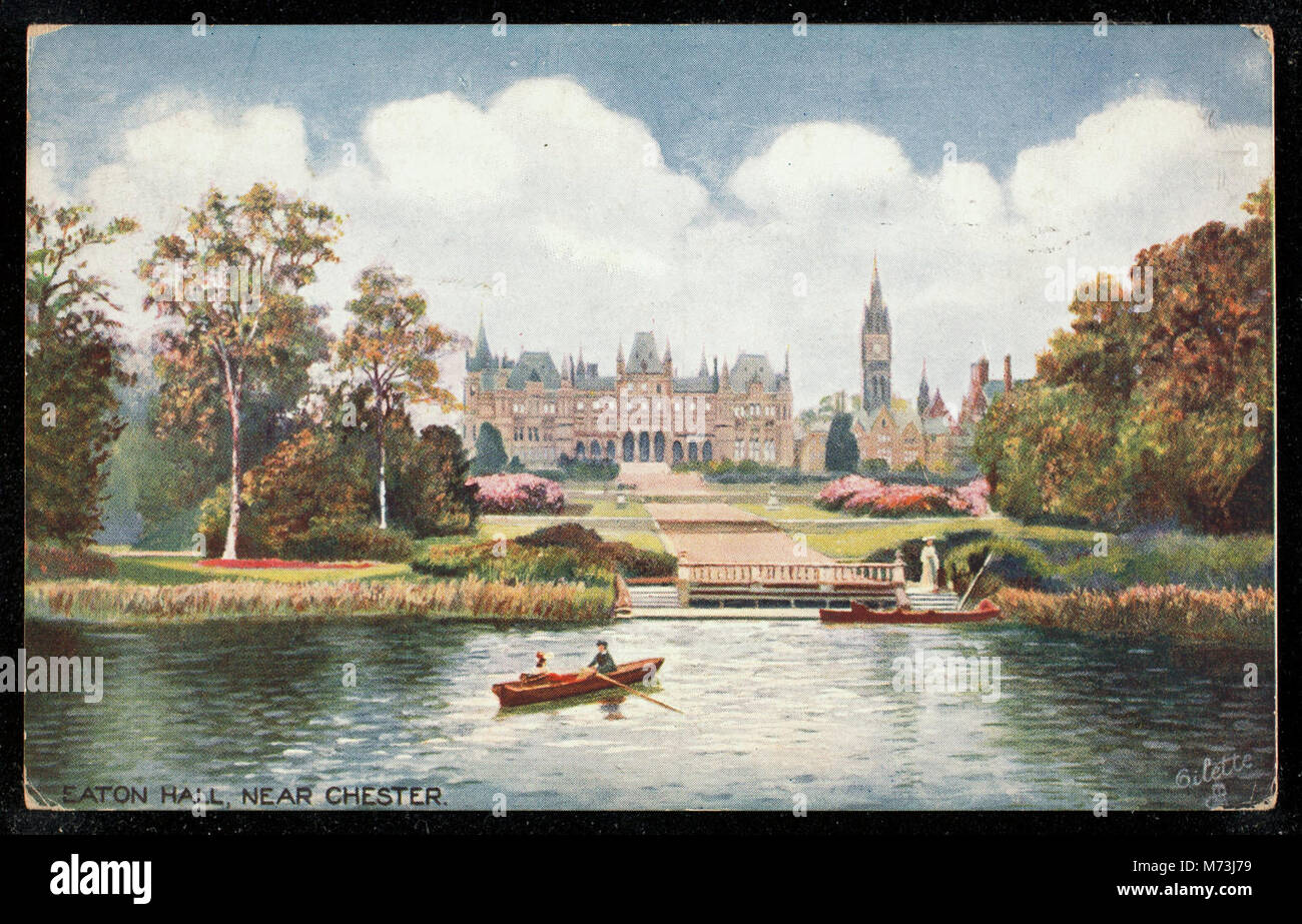 An image of Eaton Hall near Chester, England. The photograph captures ...