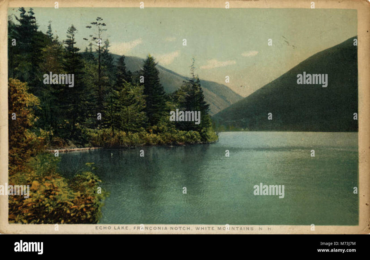Photograph of Echo Lake in Franconia Notch, showcasing the scenic ...