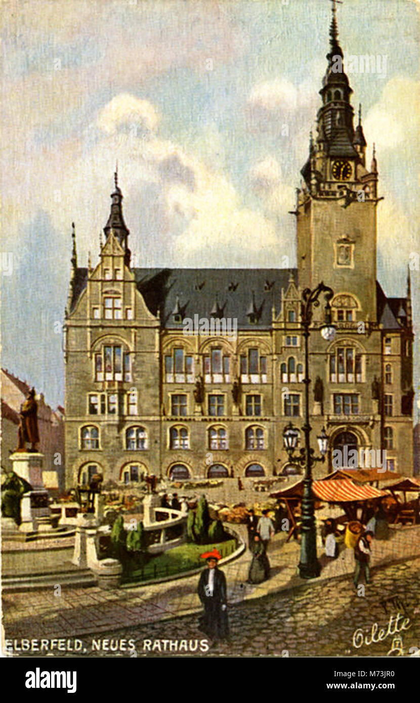 This image shows the Neues Rathaus (New Town Hall) in Elberfeld, now ...