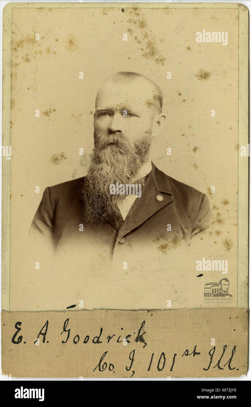 A portrait of Elijah A. Goodrich, an individual captured in a formal ...