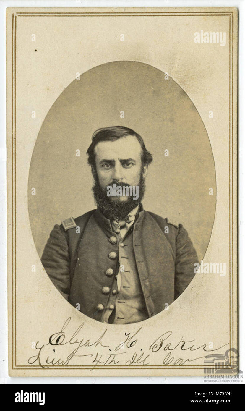 Photograph or portrait of Elijah H. Baker, an individual likely of ...