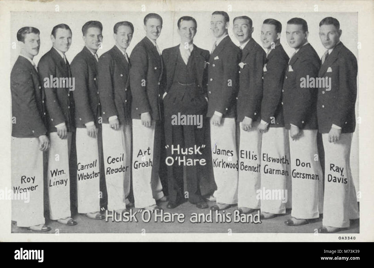 A photograph or poster of Husk O'Hare and his band, possibly capturing ...