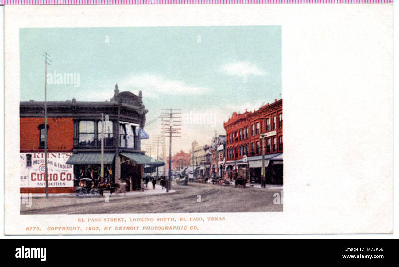 A photograph of El Paso Street in El Paso, Texas, looking south. The ...