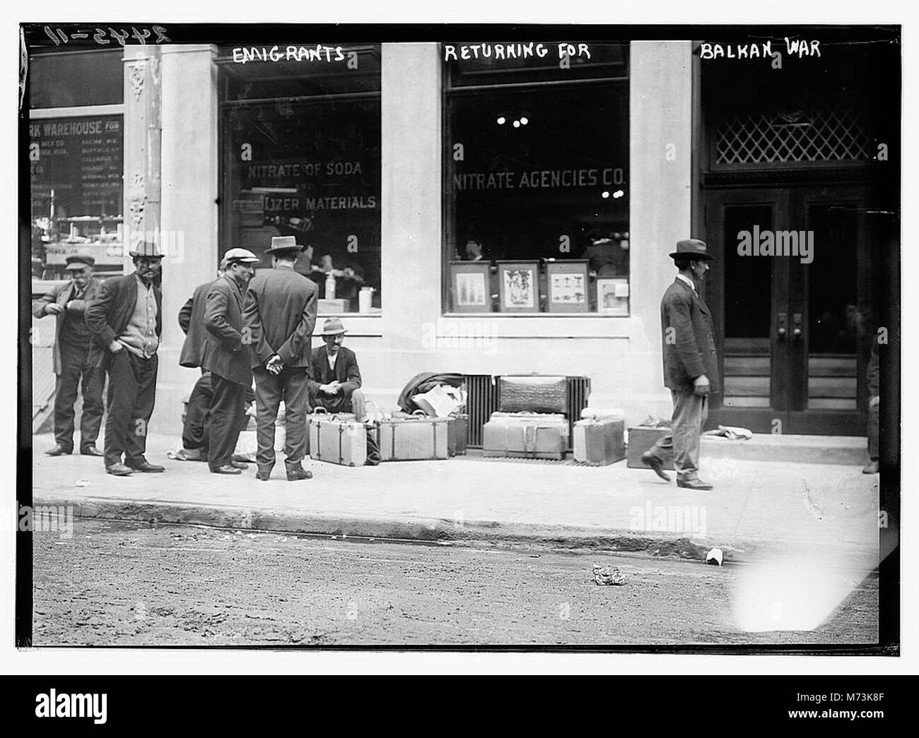 This image shows emigrants returning from the Balkan War, illustrating ...