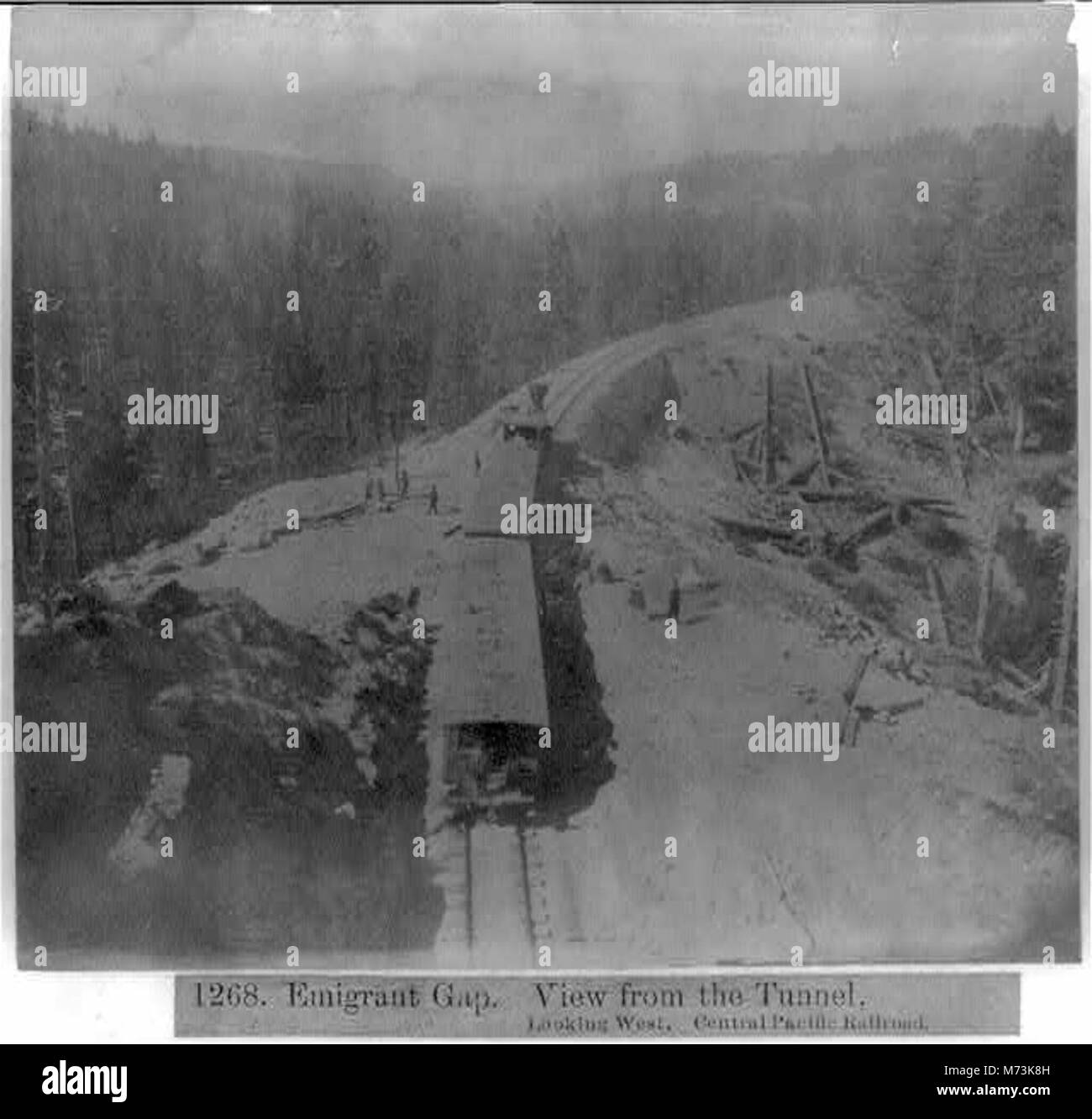 Emigrant Gap - view from the tunnel, looking West - Central Pacific ...