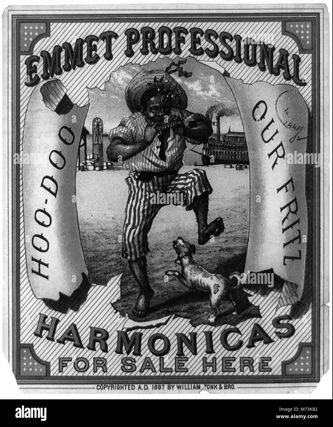 Advertisement for Emmet Professional Harmonicas, showcasing the ...