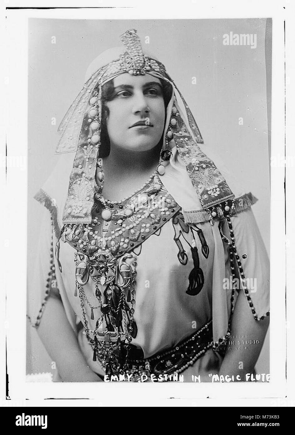 Emmy Destinn, a famous soprano, is depicted in a scene from Mozart's ...