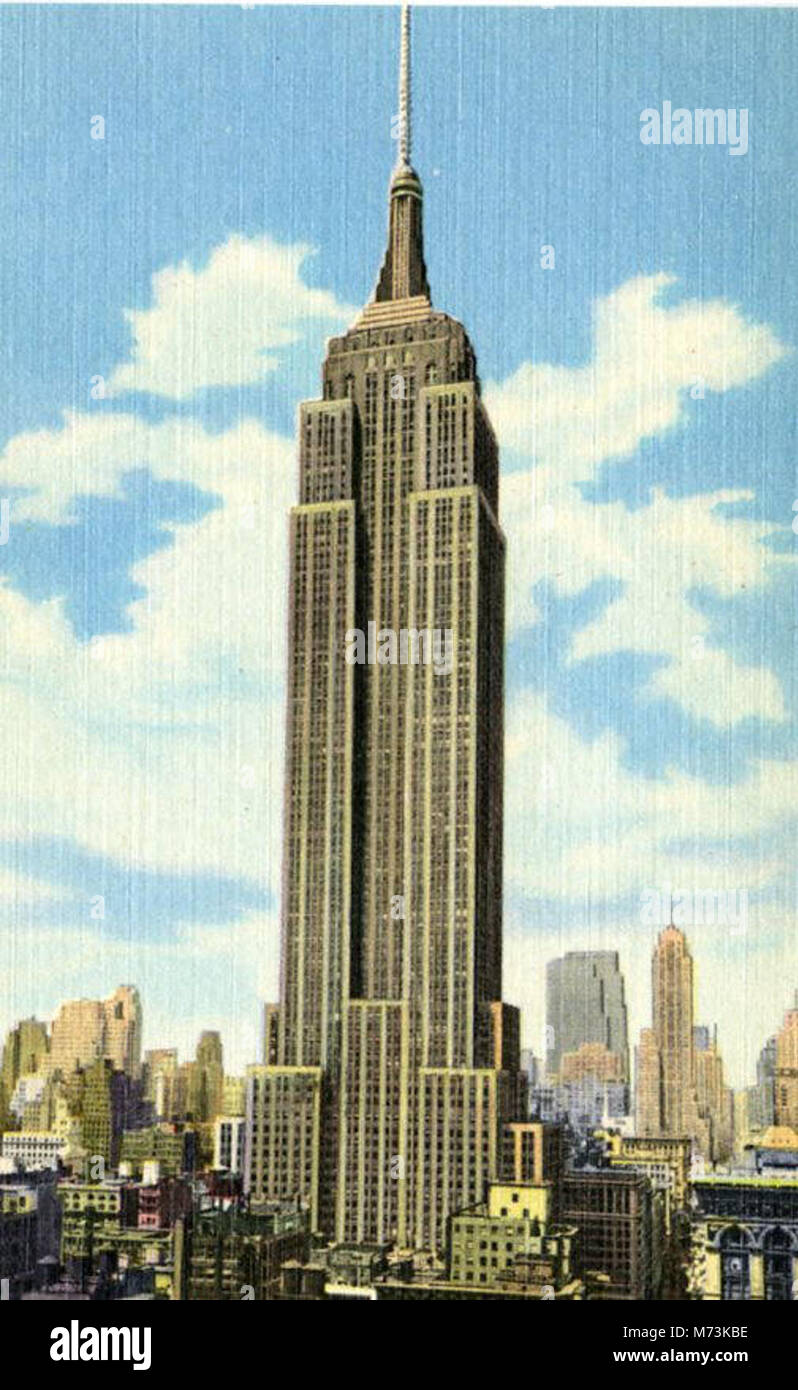 The Empire State Building, an iconic American skyscraper in New York ...