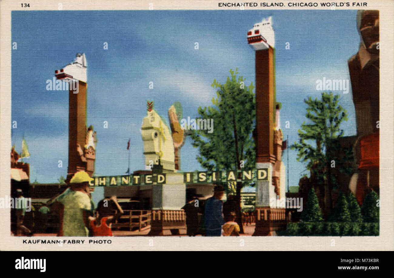 An image of 'Enchanted Island' at the Chicago World's Fair, showing the ...