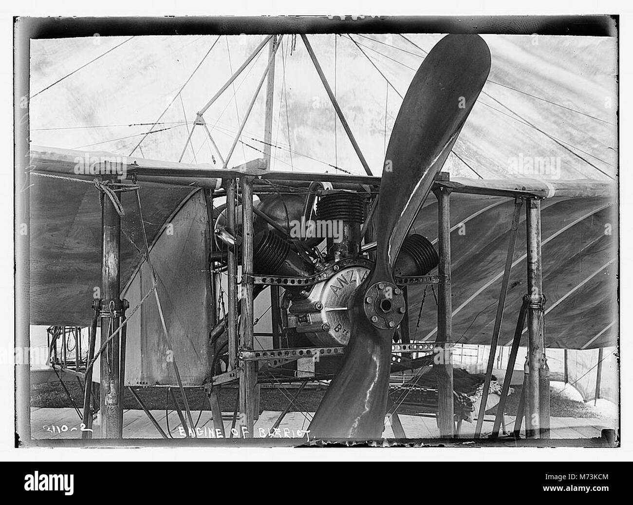 The engine of the Bleriot aircraft, an early example of aviation ...