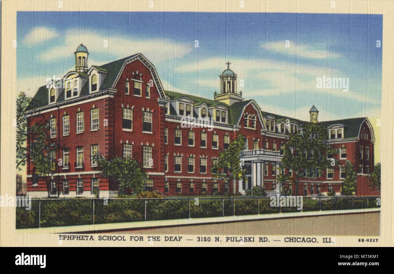 A photograph of the Ephpheta School for the Deaf in Chicago, Illinois ...