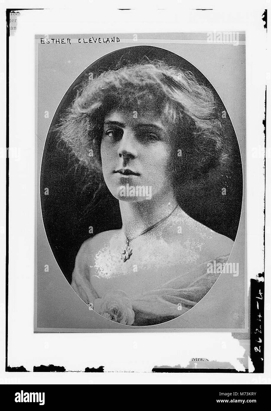 A portrait of Esther Cleveland, the daughter of President Grover ...