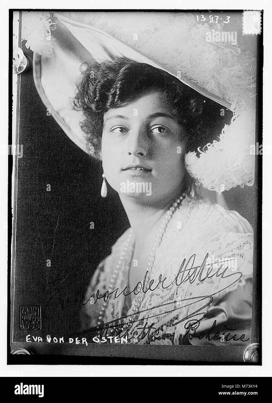 A portrait of Eva von der Osten, a prominent German opera singer known ...