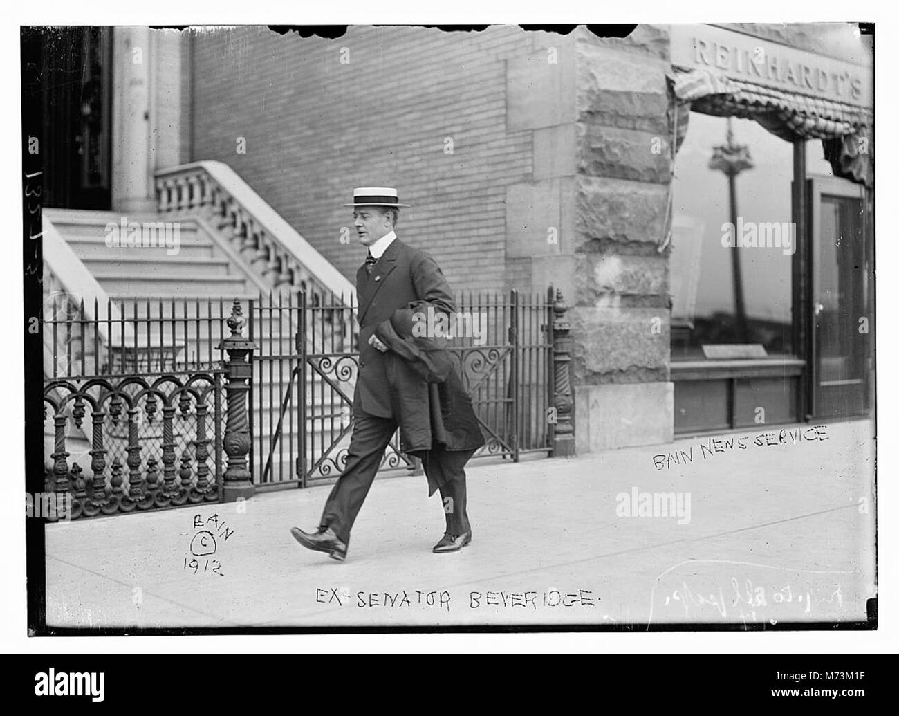 A portrait of ex-Senator Albert Beveridge, known for his political ...