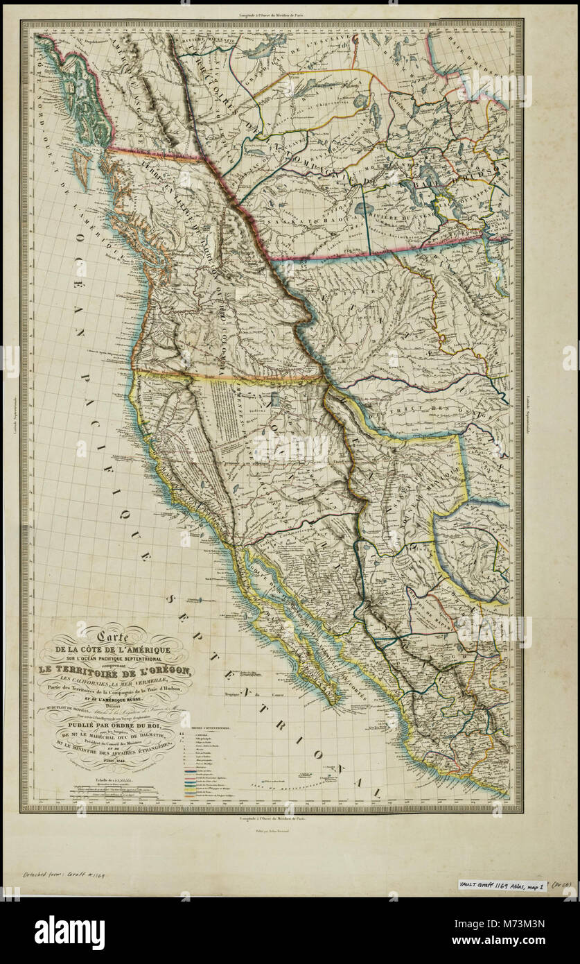 A French map of the Oregon Territory, California, and the Vermilion Sea ...