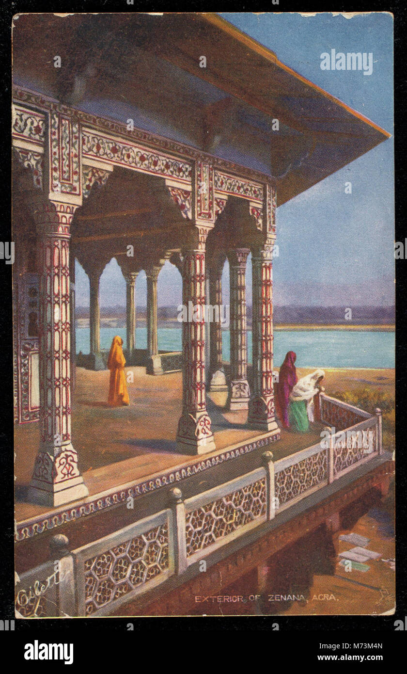 A photograph showing the exterior of the Zenana in Agra, India. The ...