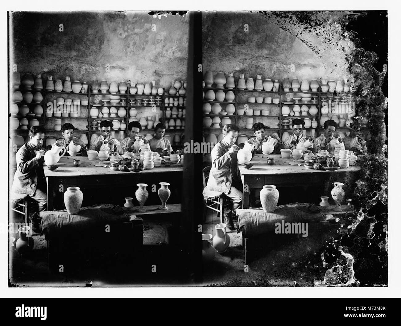 An example of faience, a type of glazed ceramic. The image showcases ...