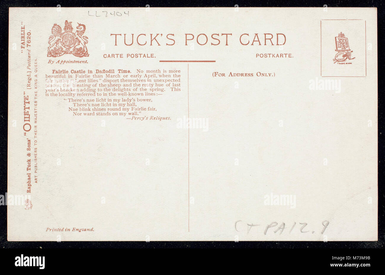 A photograph of Fairlie Castle in Scotland during daffodil season. The ...