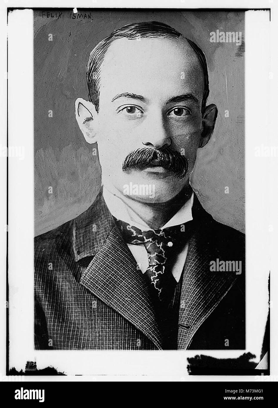 A portrait of Felix Isman, likely a notable individual in early 20th ...