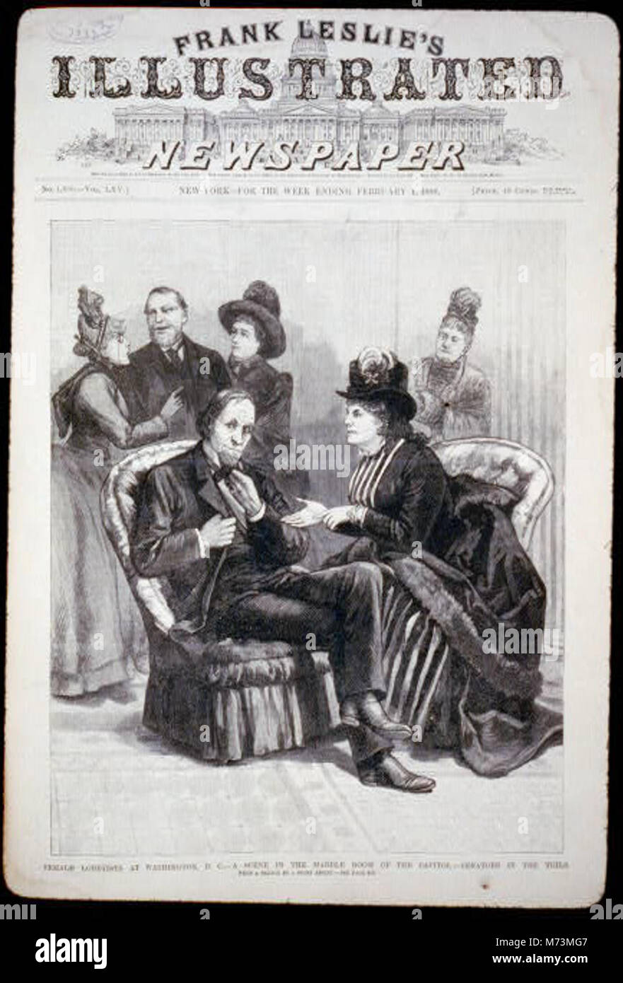 Female lobbyists at Washington, D.C. - a scene in the Marble Room of ...