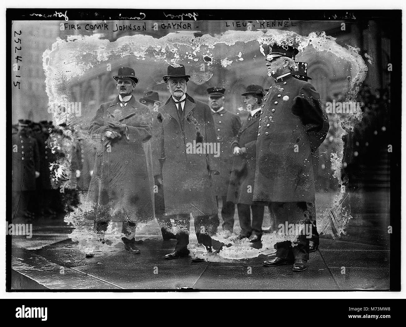 A portrait of Fire Commissioner Johnson, along with Gaynor and ...