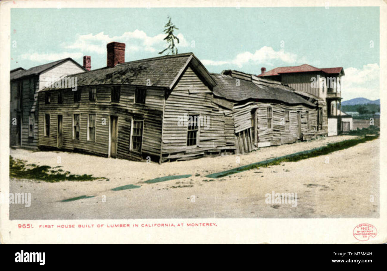 The first house built of lumber in California represents a significant ...