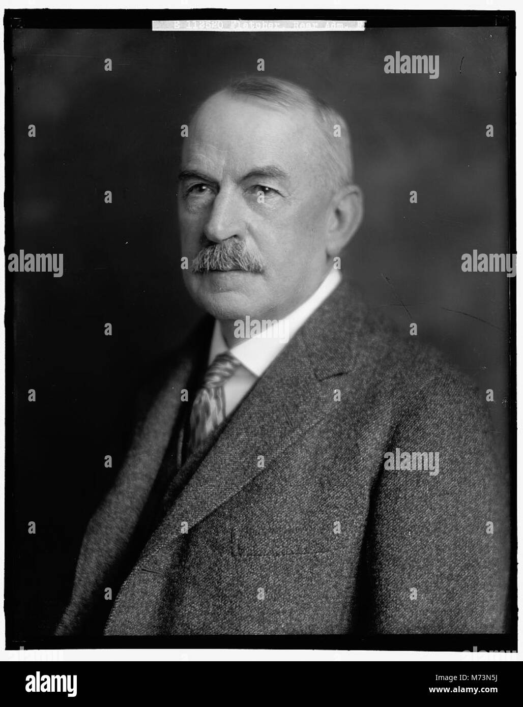 A portrait or image of Admiral F. Fletcher, a naval figure ...