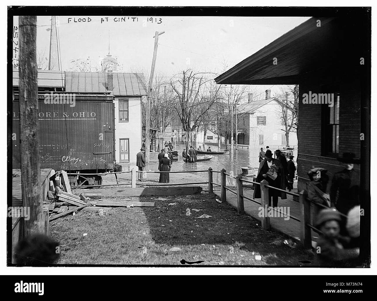The photograph captures the devastating flood that struck Cincinnati in ...