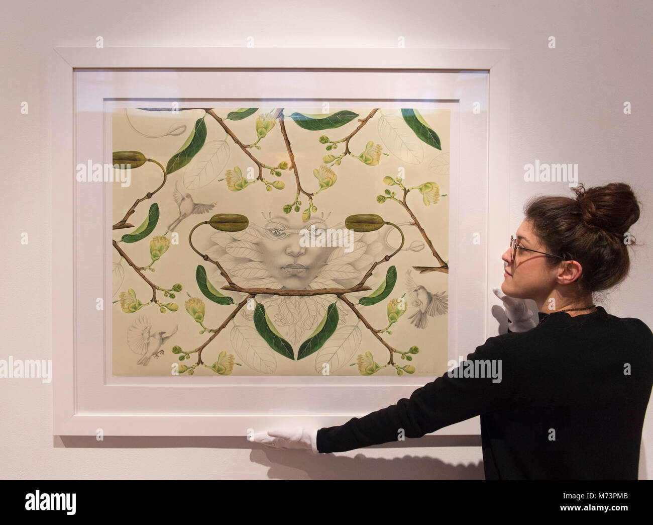 October Gallery, London, UK. 8 March 2018. Portal - an exhibition which ...
