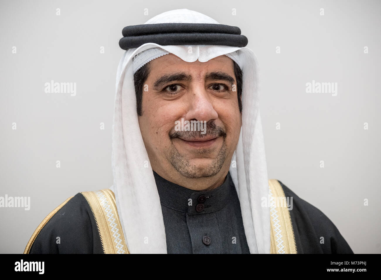 Berlin, Germany. 08 March 2018, The new ambassador of Bahrain Abdulla ...