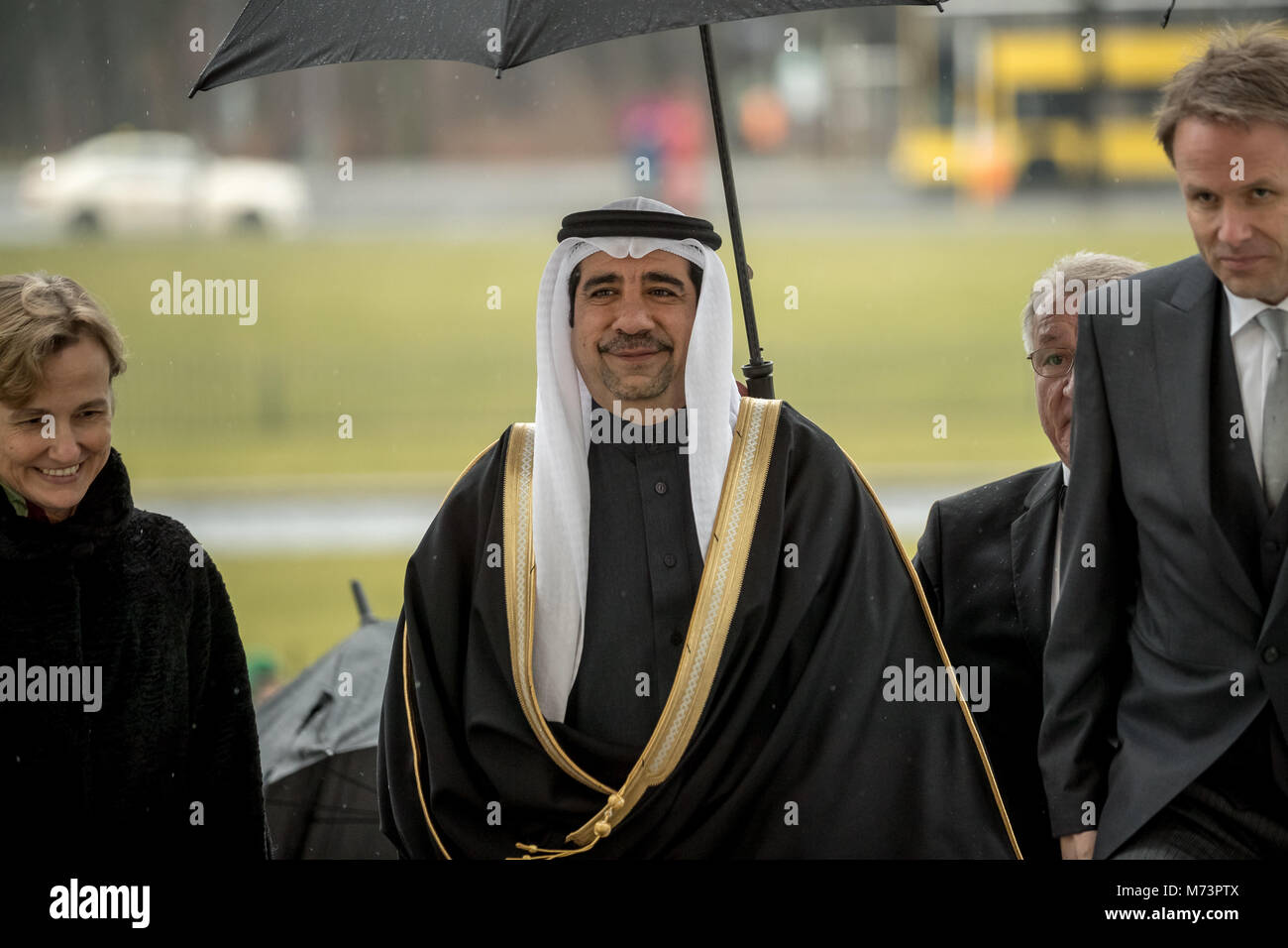 Berlin, Germany. 08 March 2018, The new ambassador of Bahrain, Abdulla ...