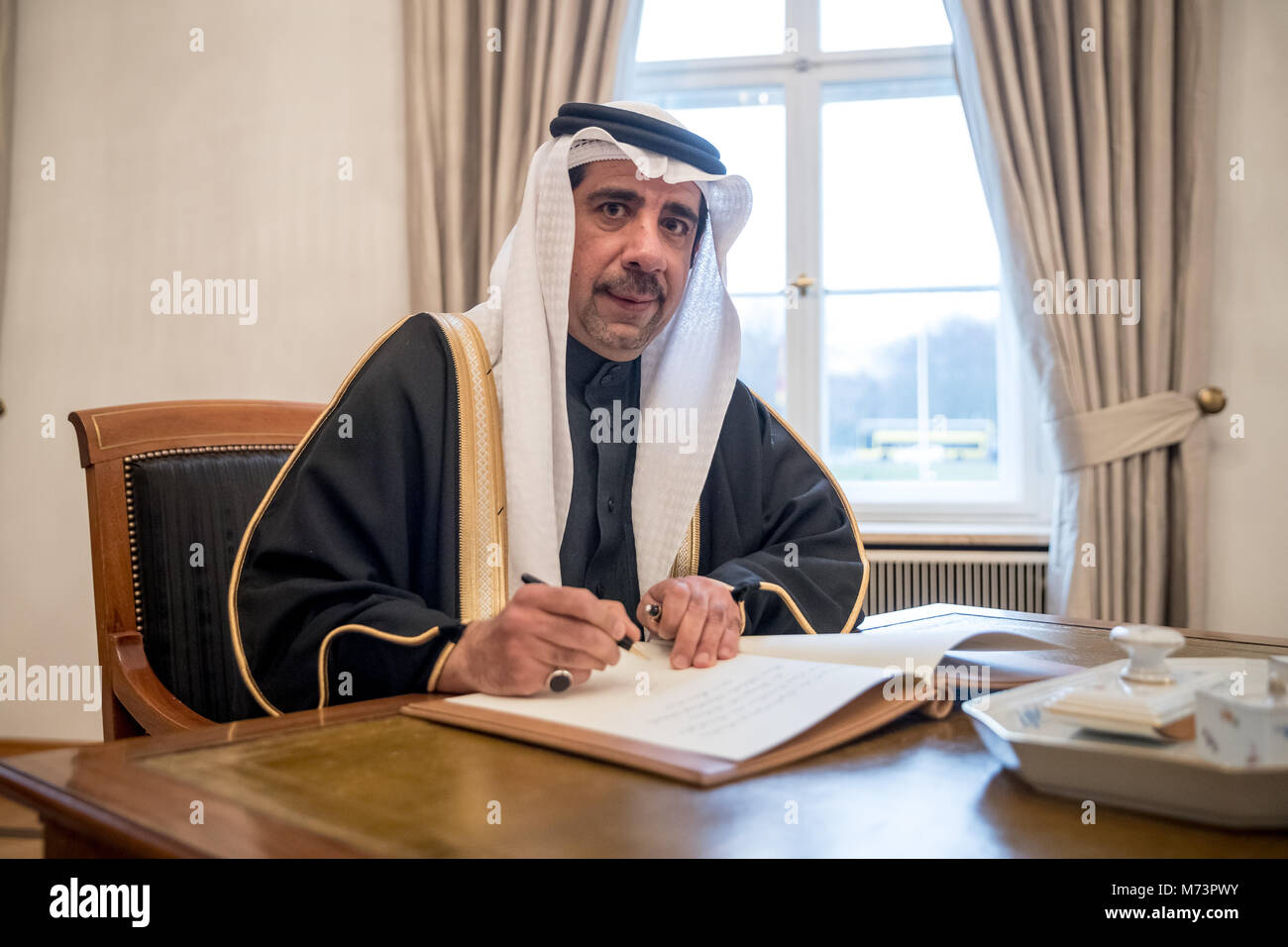 Berlin, Germany. 08 March 2018, The new ambassador of Bahrain, Abdulla ...